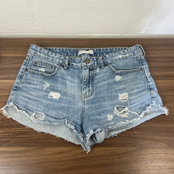 Free People | Shorts | Free People Distressed Denim Shorts 29 | Poshmark